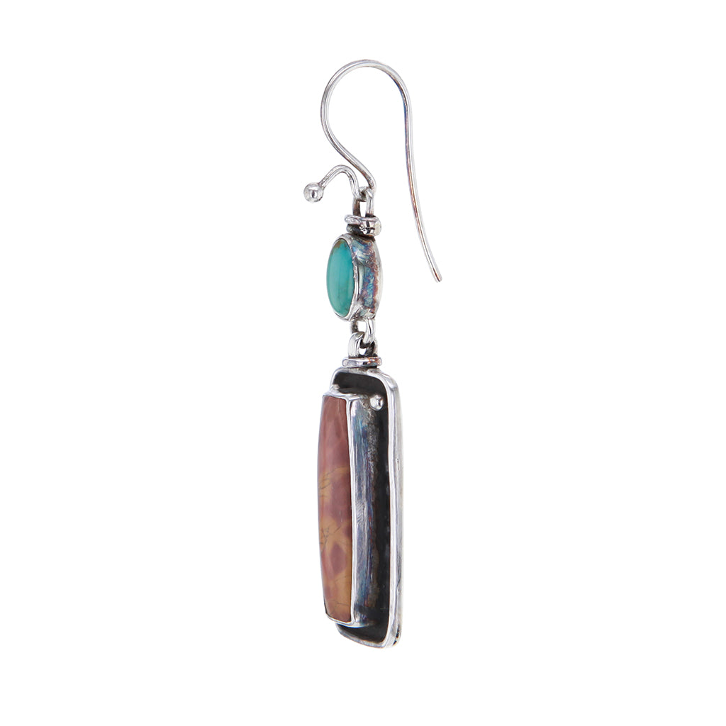 Turquoise & Red Jasper Sterling Silver Earrings – MUSH.CO