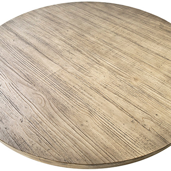54" Distressed Top Round Table – MUSH.CO