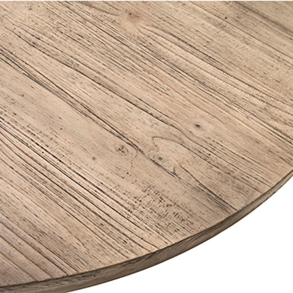 54" Distressed Top Round Table – MUSH.CO