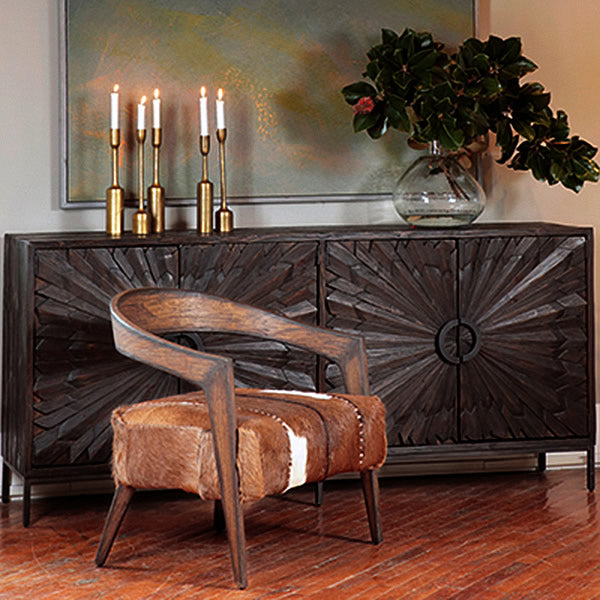 Liara Modern Lounge Chair with Goat Hide Seat – MUSH.CO