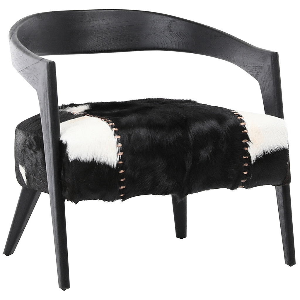 Liara Modern Lounge Chair with Goat Hide Seat – MUSH.CO